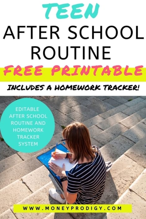 After School Routine for High School Students (Plus Editable Free ...