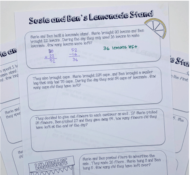 10 Lemonade Stand Worksheets (Math, Business Plan, Budgeting, etc.)