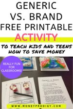 Free Printable Generic Vs. Brand Taste Test Activity